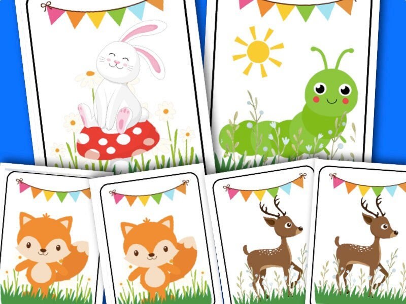 Printable Woodland Animal Matching Game - Puzzle Educational Home ...