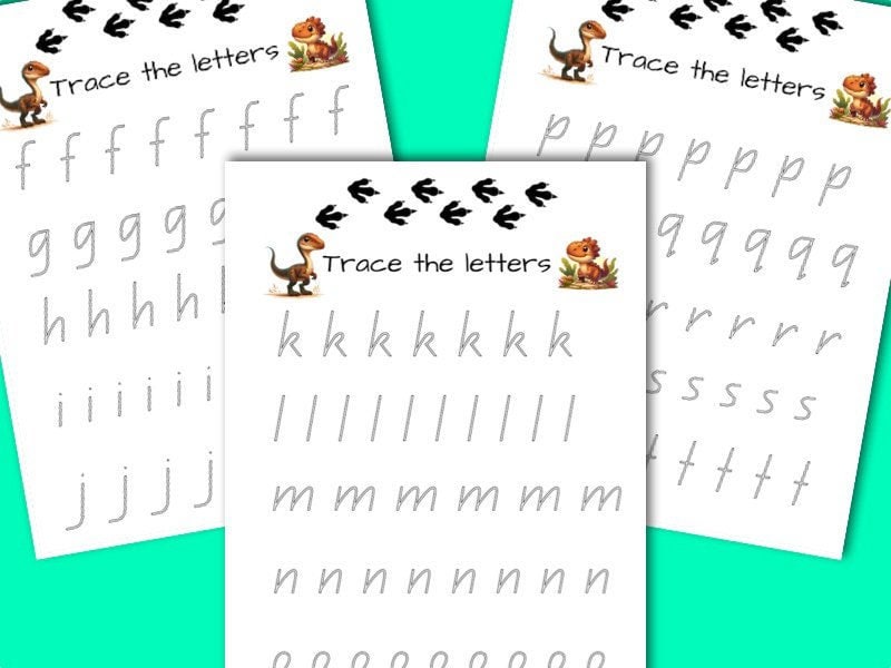 Printable Dinosaur Activity Sheets - Alphabet, Educational Game Home ...