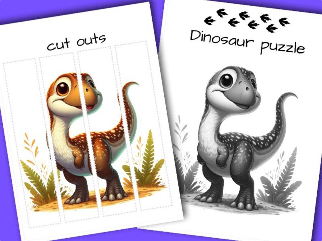 Printable Dinosaur Activity Sheet Dinosaur Puzzle Educational Game Home ...