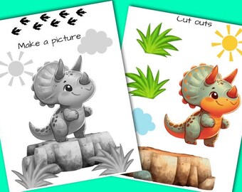 Printable Dinosaur Activity Sheet Dinosaur Puzzle Educational Game Home ...