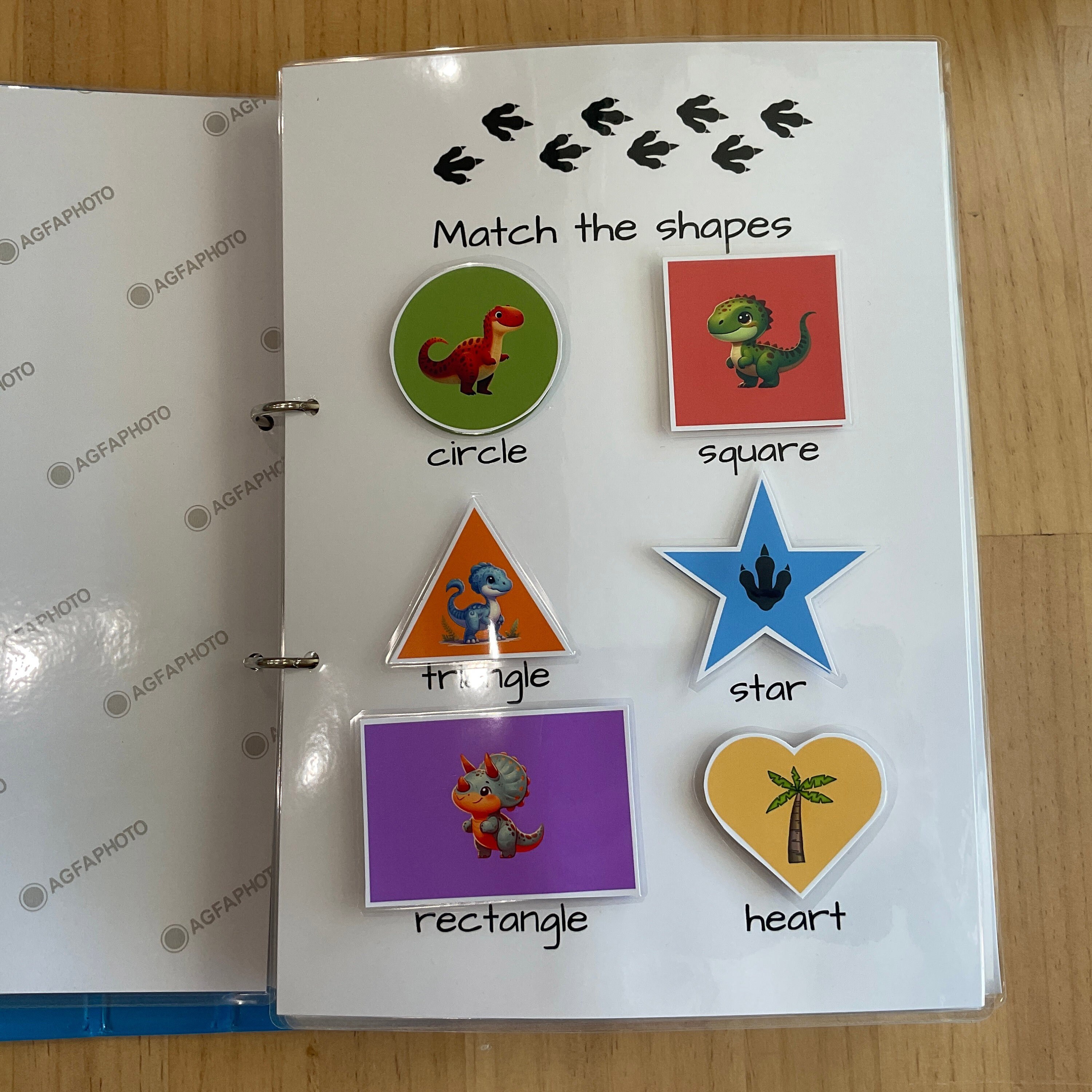 Printable Dinosaur Activity Sheets Match the Shapes Educational Game ...