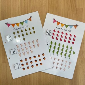 Printable Woodland Animal Activity Sheets - Count to 20, Educational ...