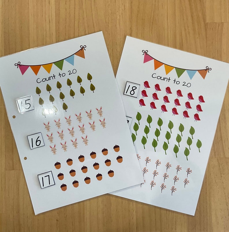 Printable Woodland Animal Activity Sheets - Count to 20, Educational ...