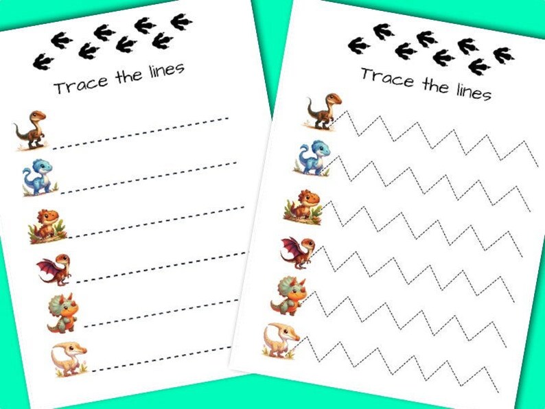 Printable Dinosaur Activity Sheets Shapes, Educational Game Home School ...