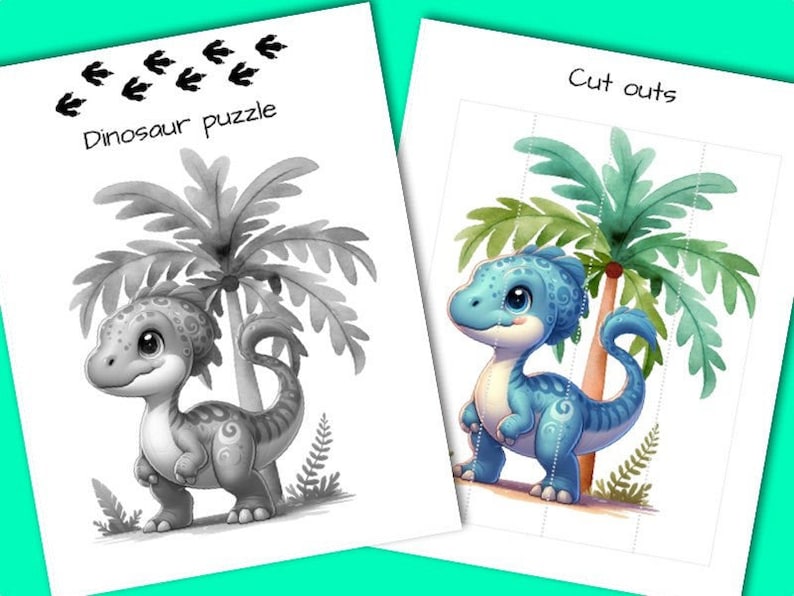 Printable Dinosaur Activity Sheets - Dinosaur Puzzle Educational Game ...