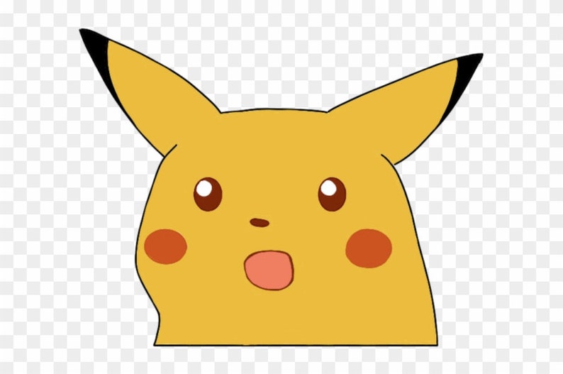 Surprised Pikachu - Etsy