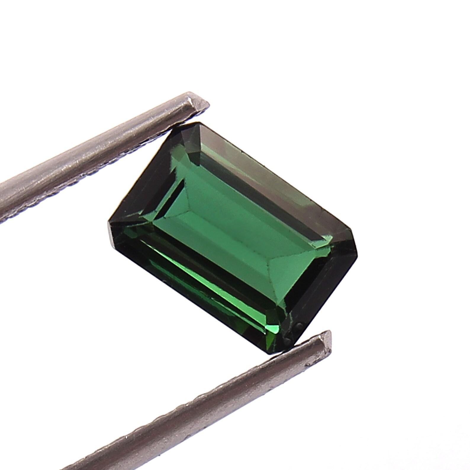 Natural Green Tourmaline Long Emerald cut 8x5x4 MM Green | Etsy