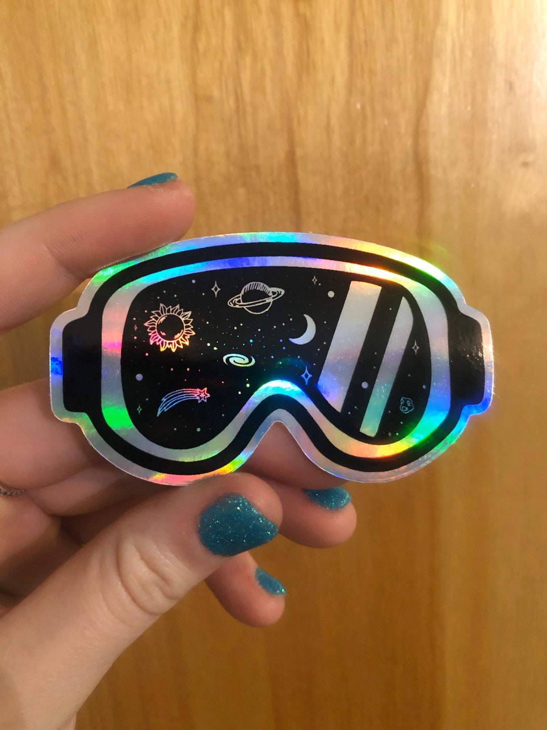 Holographic Galaxy Ski Goggles - Etsy