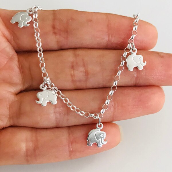 Elephant Anklet - Etsy