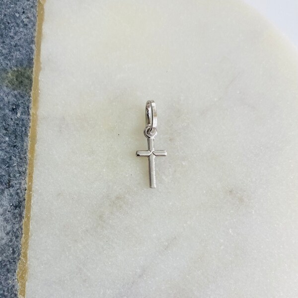White Gold Cross - Etsy
