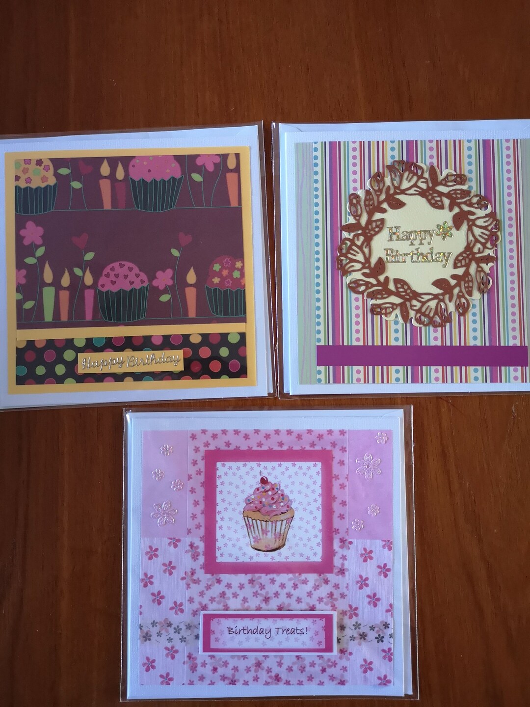 3 Modern Handcrafted Birthday Cards - Etsy