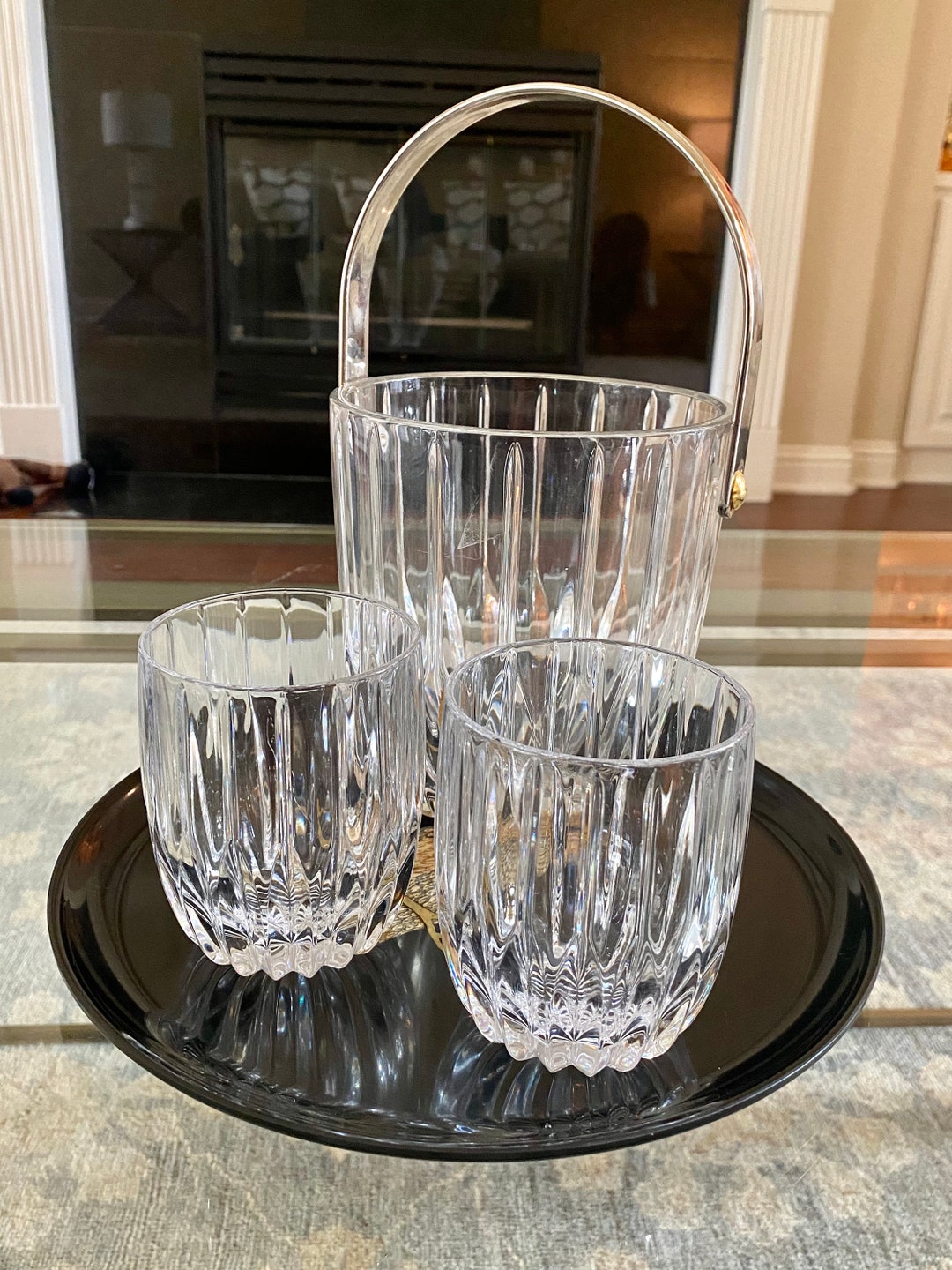 3-piece Crystal Bar Set - Mikasa “park Lane” Double Old Fashioned ...