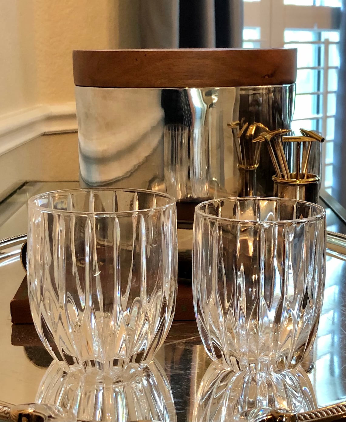 3-piece Crystal Bar Set - Mikasa “park Lane” Double Old Fashioned ...