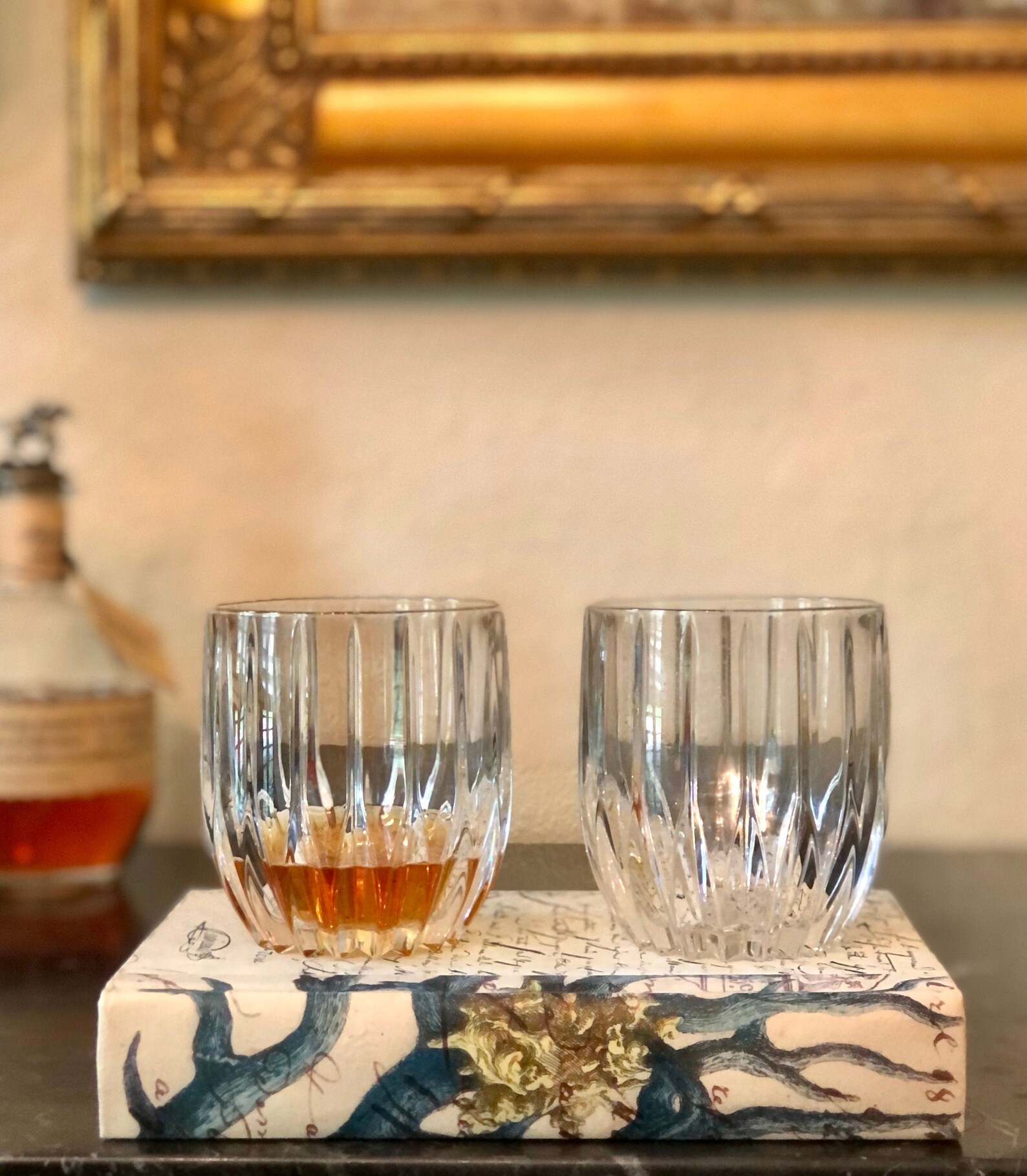 3-piece Crystal Bar Set - Mikasa “park Lane” Double Old Fashioned ...