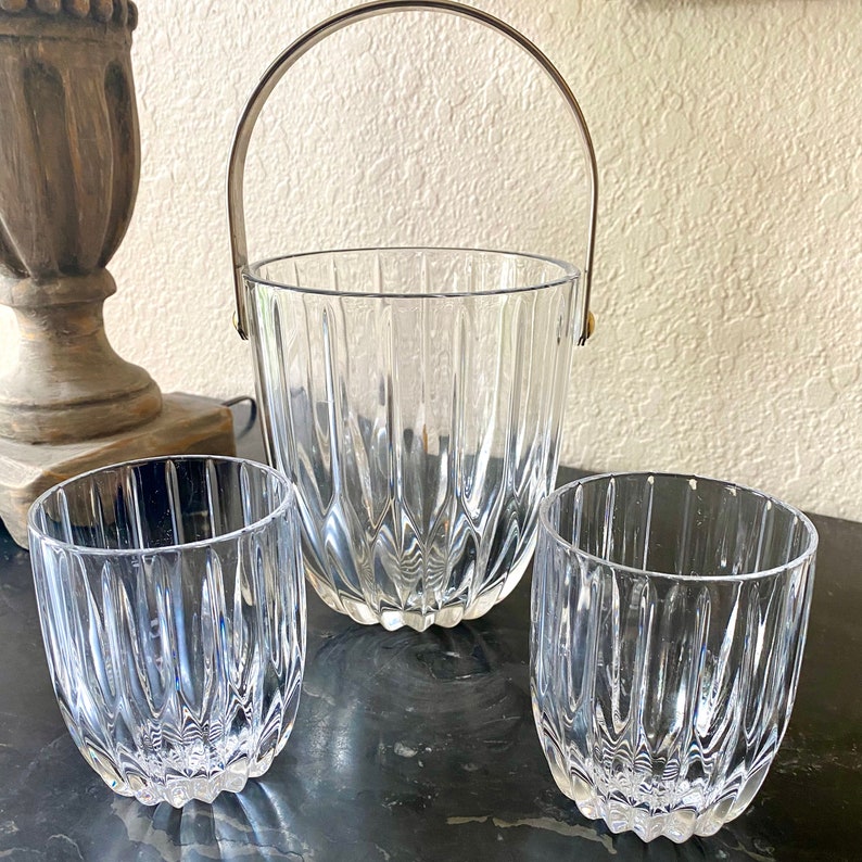 3-piece Crystal Bar Set - Mikasa “park Lane” Double Old Fashioned ...