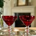 Vintage Ruby Red Coupe/cocktail Glasses Hand-blown Set of 2 - Etsy
