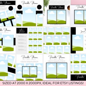 30 Editable Canva Mockup Templates | Printable Planner Mockup Templates ...