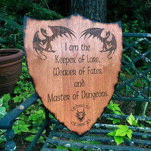 Personalized Medieval Dungeons and Dragons Shield Dnd Shield Gift ...
