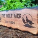Wolf Western Wood Sign, Personalized Outdoor Wood Art, Cabin Welcome ...