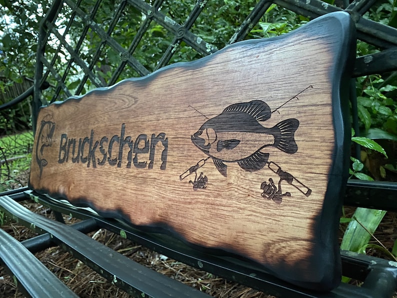 Personalized Fishing Cabin Wood Sign Rustic Outdoor Porch - Etsy