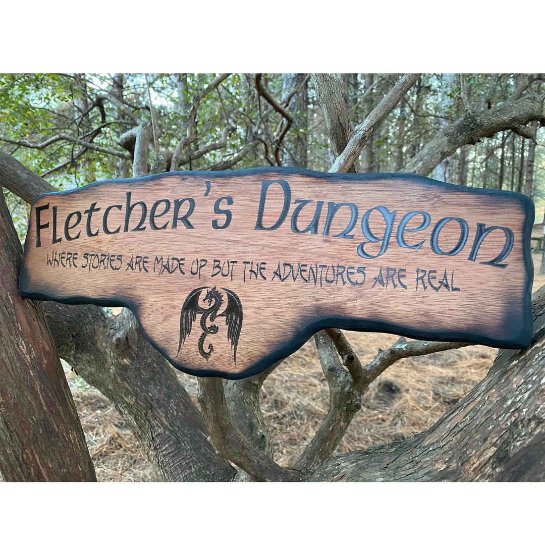 Dnd Dragon Decor Sign - Dungeon Master Gift - Dungeons and Dragons ...