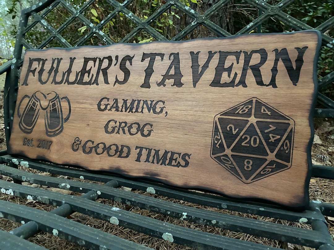 Personalized Dnd Tavern Sign Dungeons and Dragons Dungeon Master Gift ...
