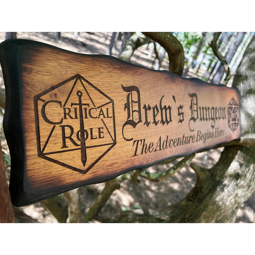 Dungeons and Dragons Wall Sign Plaque - Personalized Dnd Dungeon - Roll ...