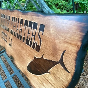 Personalized Outdoor Wood Fish Sign, Custom Lake House, Carved Cabin ...