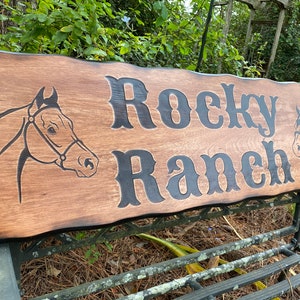 Ranch House Outdoor Wood Sign Custom Western Cowboy Decor Wood ...