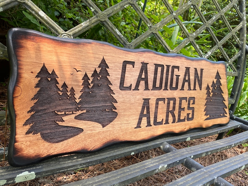 Rustic Wood Family Name Sign Outdoor Personalized Cabin - Etsy