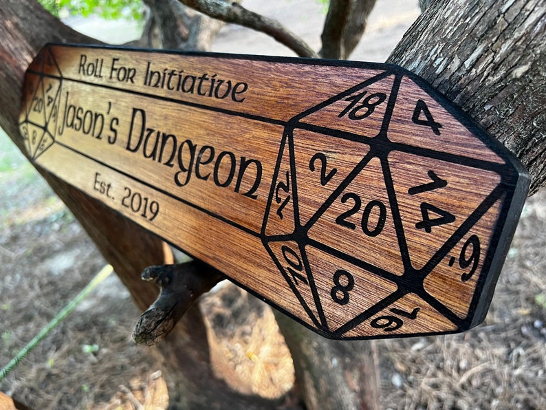 Custom Dnd D20 Dungeon Sign Personalized Dungeons and | Etsy