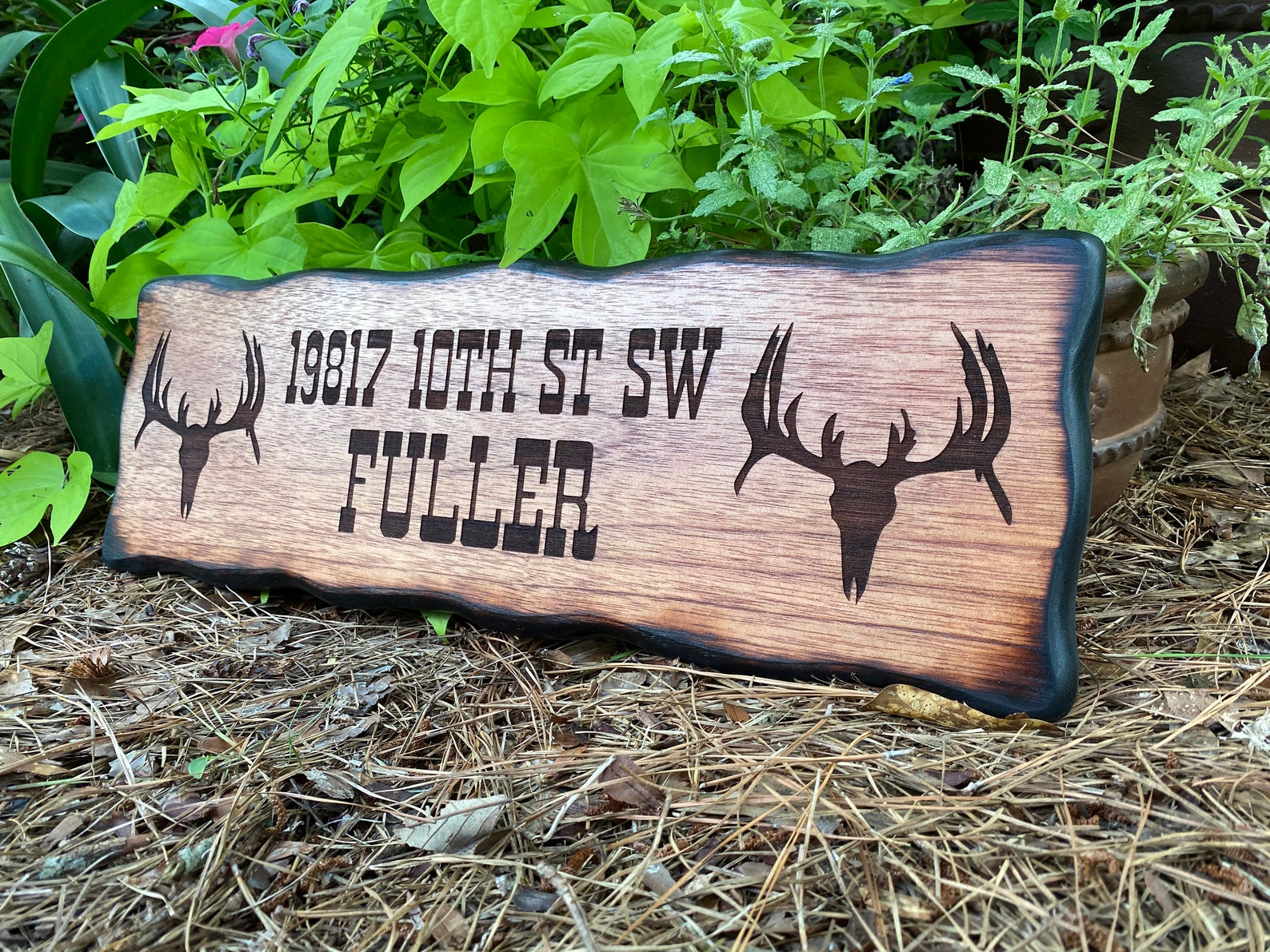 Rustic Custom Wood Address Sign Personalized Plaque Cabin | Etsy