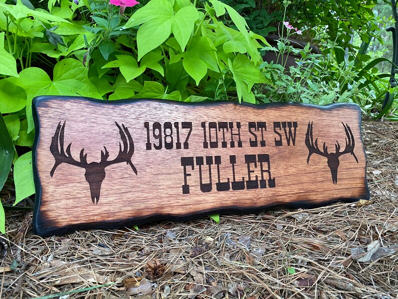 Rustic Custom Wood Address Sign Personalized Plaque Cabin - Etsy