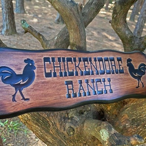 Personalized Outdoor Chicken Coop Sign, Rooster Decoration, Rustic Farm ...