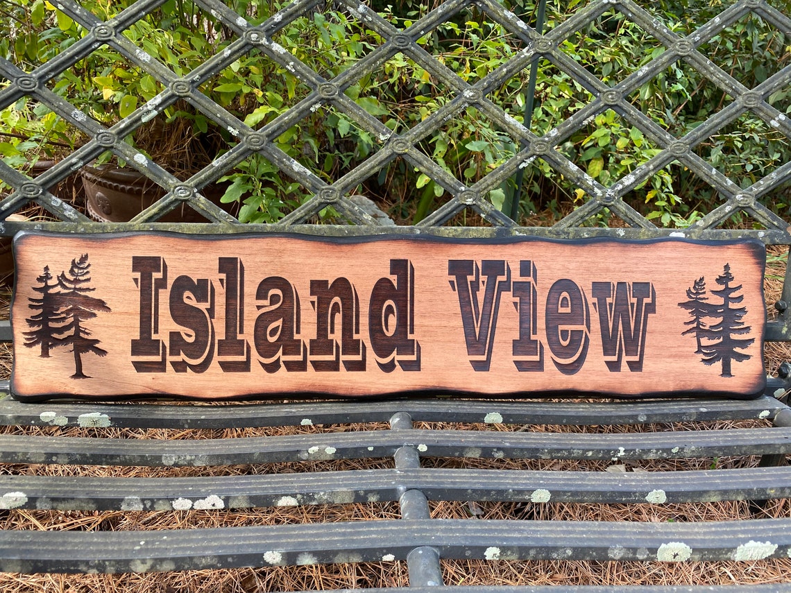 Rustic Tree Forest Wood Sign Outdoor Custom Engraved - Etsy