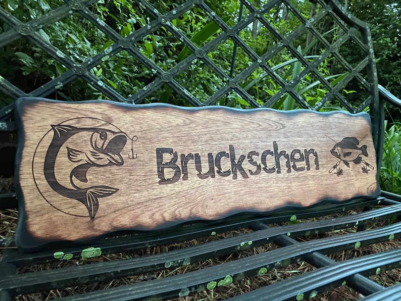 Personalized Fishing Cabin Wood Sign Rustic Outdoor Porch - Etsy