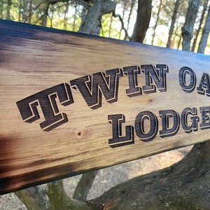Personalized Western Lodge Name Sign, Rustic Cabin Wall Decor, Engraved ...