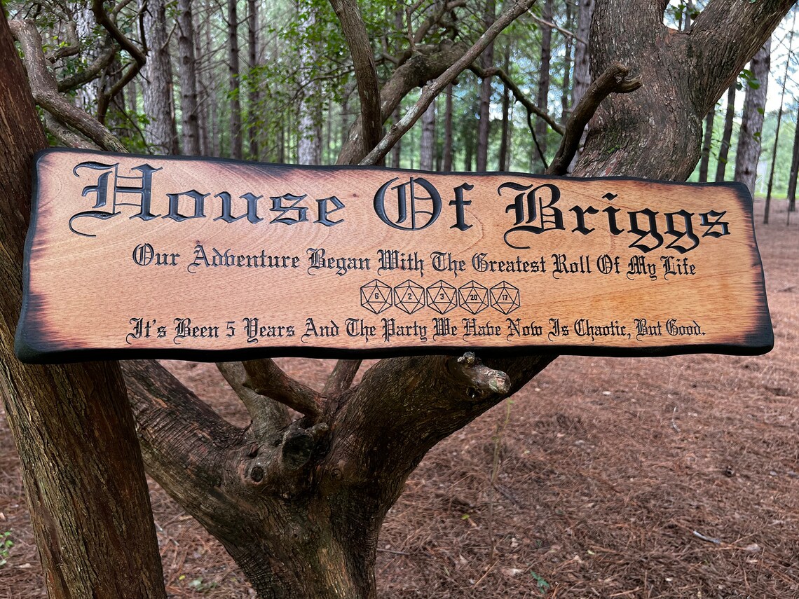 Custom Dnd D20 Date Sign Personalized Dungeons and Dragons - Etsy