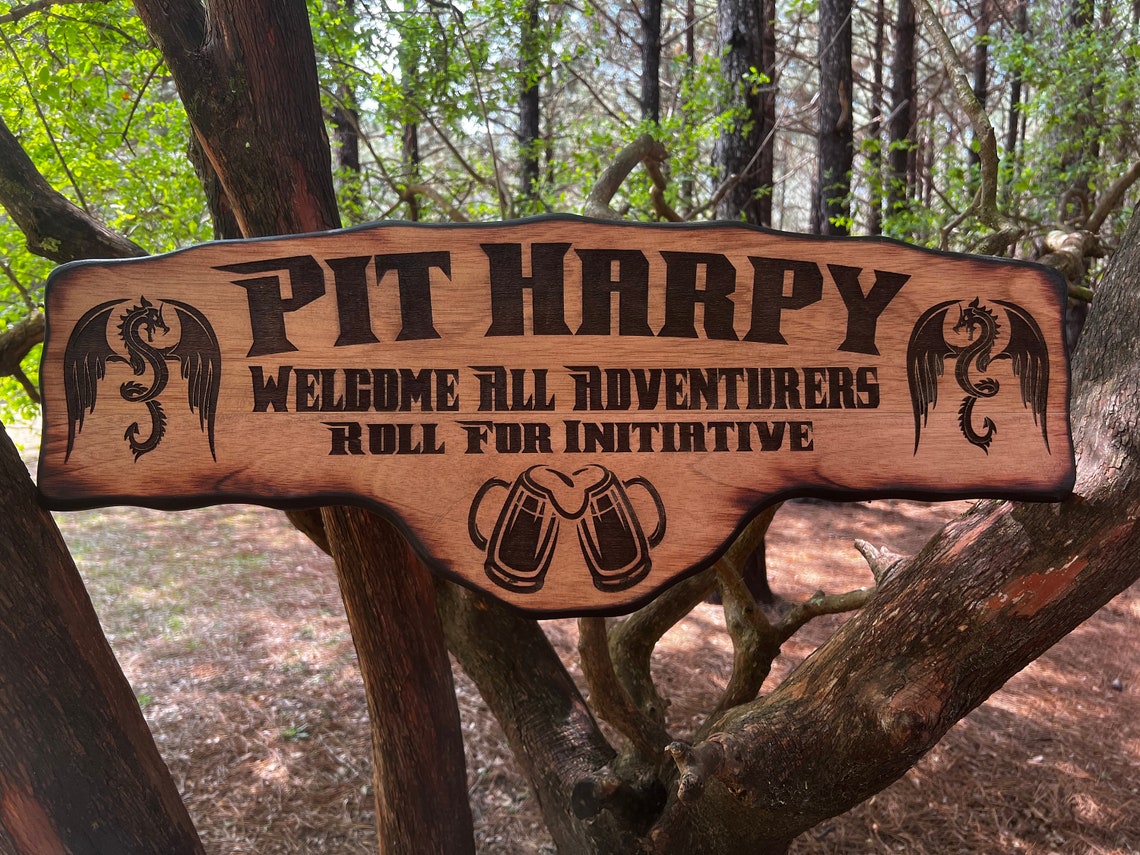 Dungeons and Dragons Sign Gift Rustic Dnd Tavern Decor - Etsy