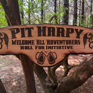 Dungeons and Dragons Sign Gift - Rustic Dnd Tavern Decor - Custom Dnd ...