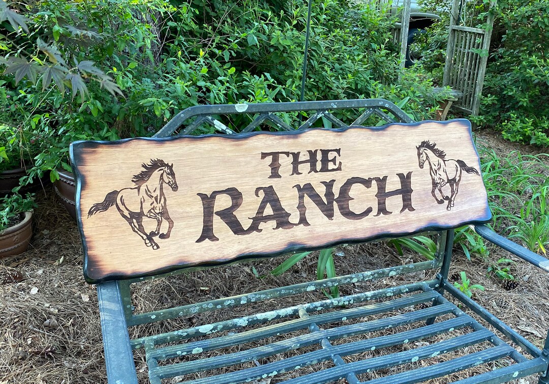 Oversized Western Horse Ranch Sign, Large Farm Decor, Cowboy and ...