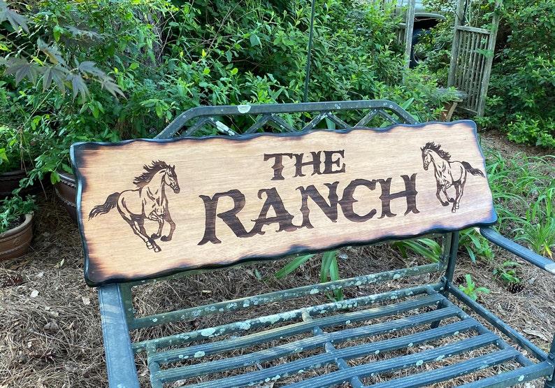 Oversized Western Horse Ranch Sign Large Farm Decor Cowboy - Etsy
