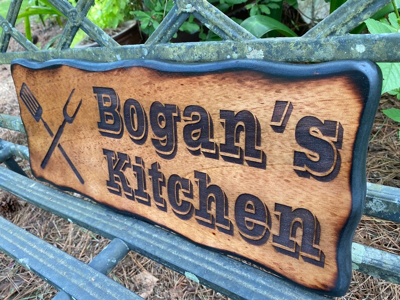 Rustic Bar and Grill Sign, Personalized Western Deck, Wood Decor ...