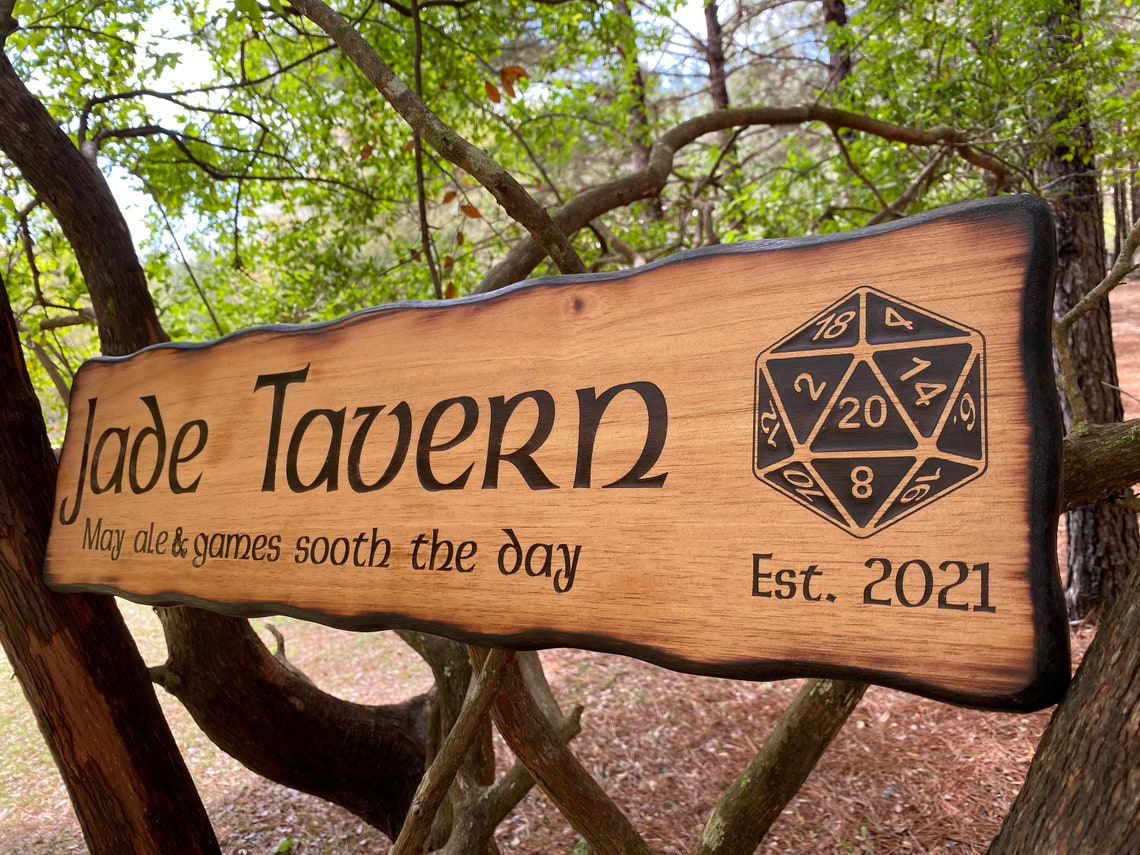 Dungeons and Dragons Wall Sign Personalized DnD Tavern Sign - Etsy ...