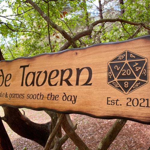 Dungeons and Dragons Wall Sign Personalized Dnd Tavern Sign | Etsy