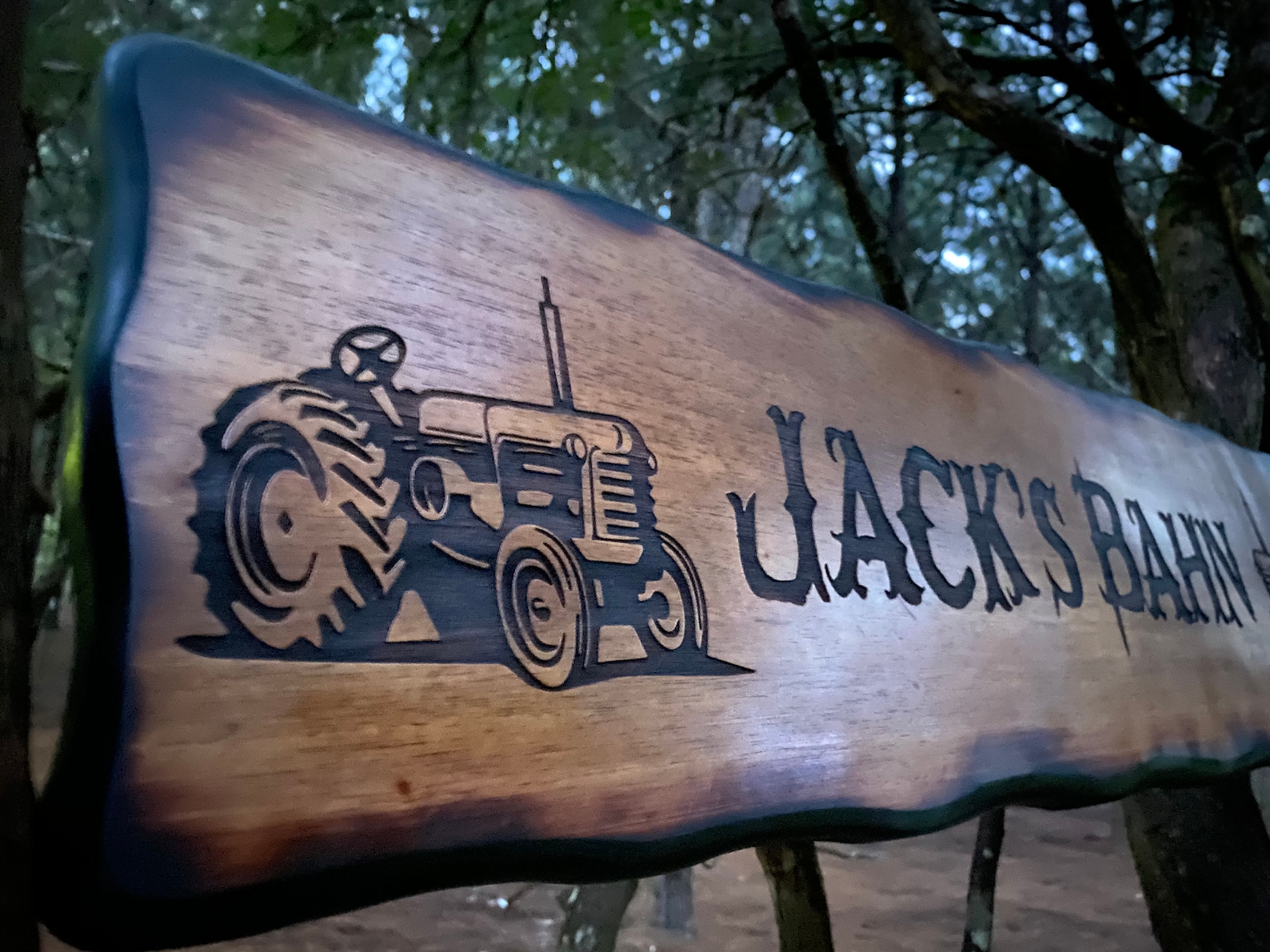 Farm House Tractor Wood Sign Outdoor Rustic Address Sign Western Farm ...