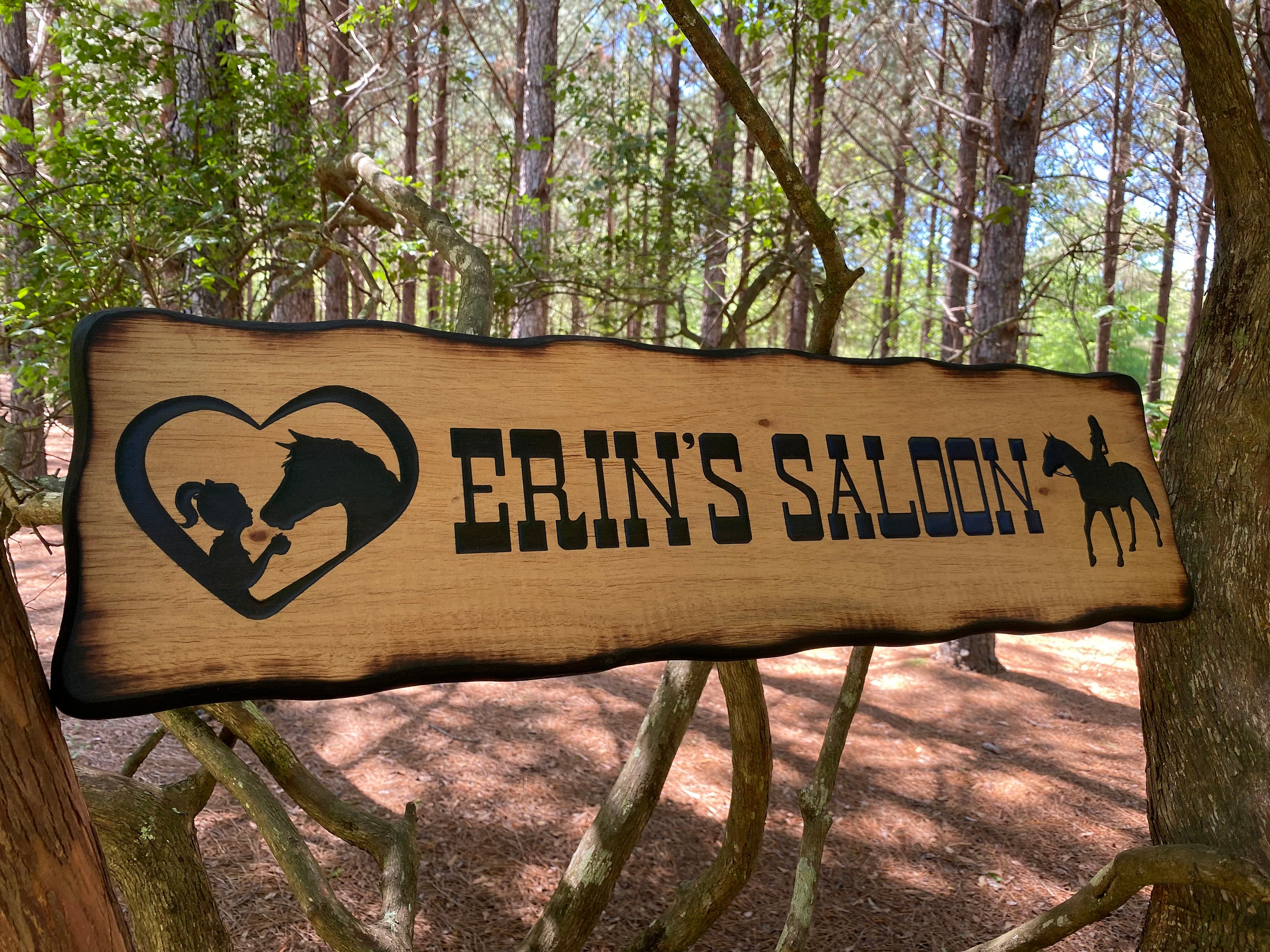 Rustic Wood Ranch Name Sign Distressed Custom Hanging | Etsy