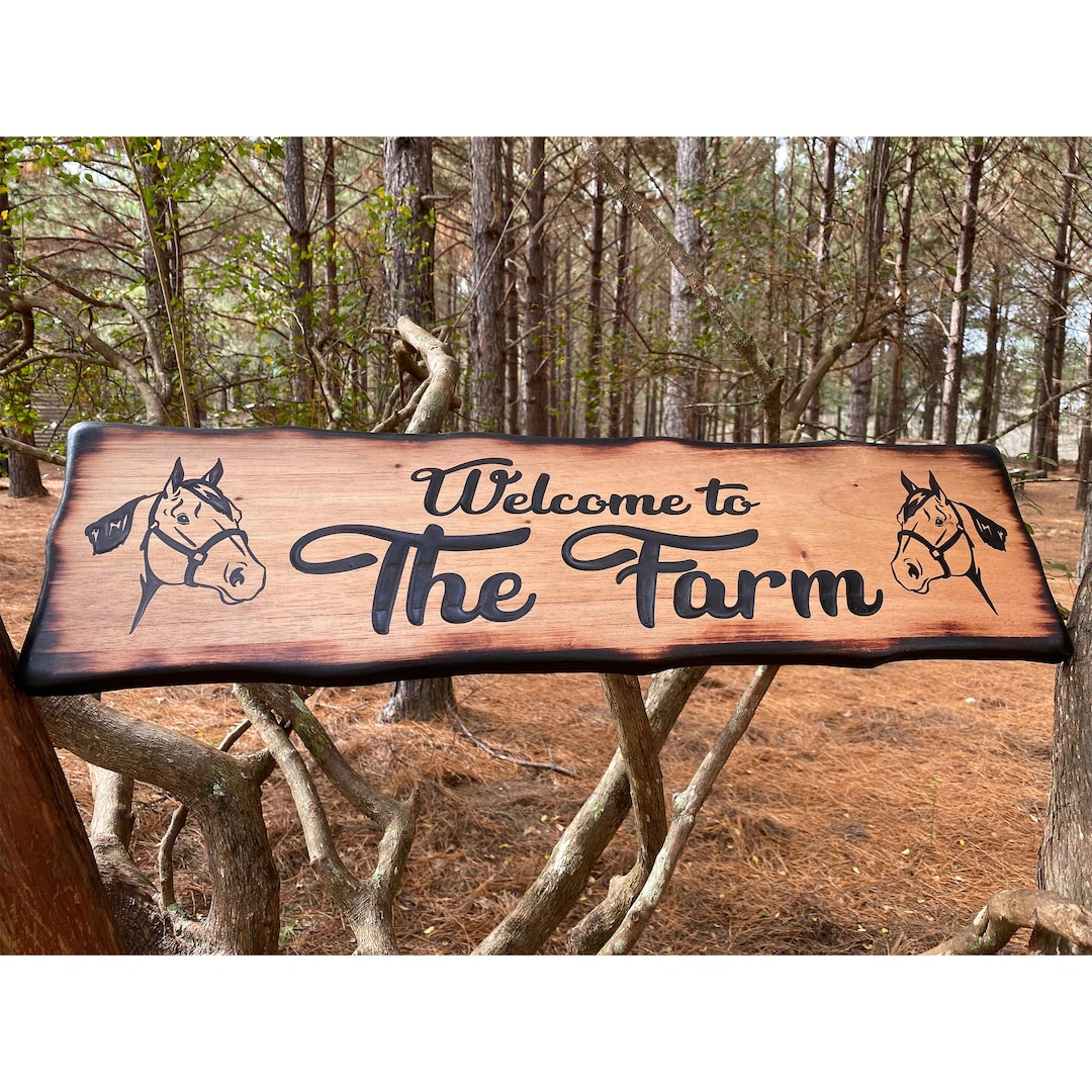 Personalized Ranch Driveway Sign - Outdoor Wood Western Ranch Sign ...