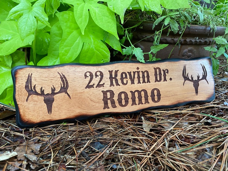 Rustic Custom Wood Address Sign Personalized Plaque Cabin | Etsy