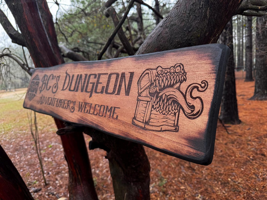 Dungeons and Dragons Mimic Sign - D20 and Dragon - Personalized Dnd ...